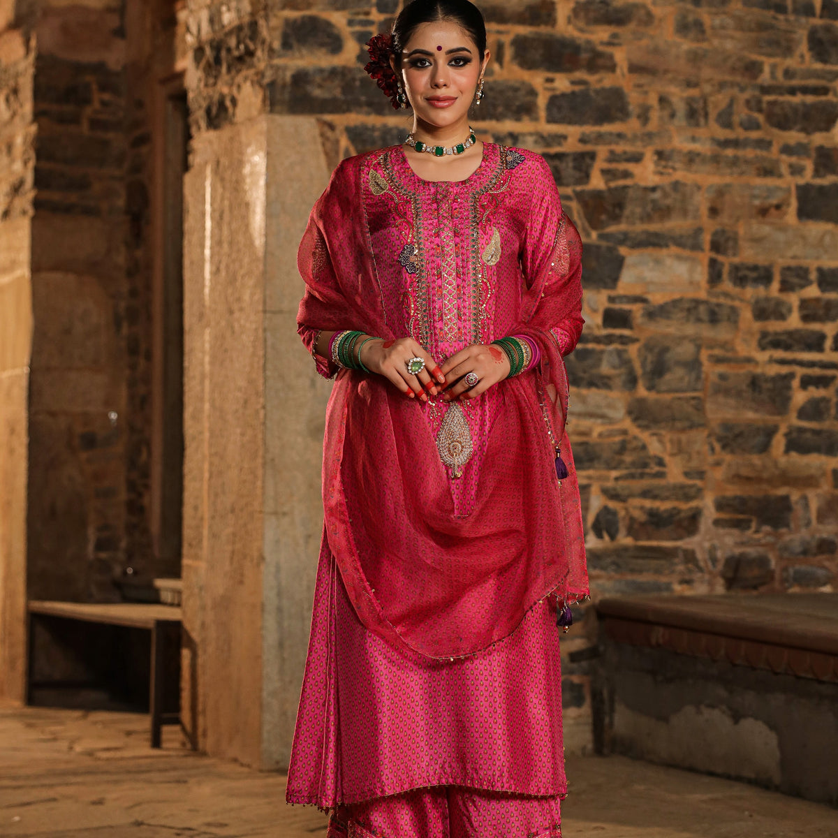 Cheent print Heavy Neck – Ganpatis