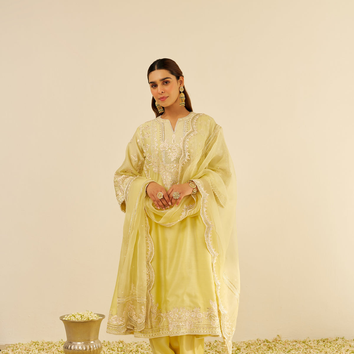MAZIYA - LONG CHAUGA WITH SALWAR AND DUPATTA – Ganpatis